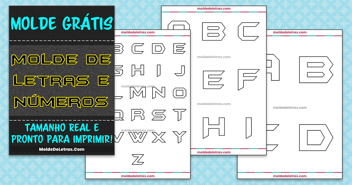 Molde de Letras e Números Estilo Batman Forever para Baixar
